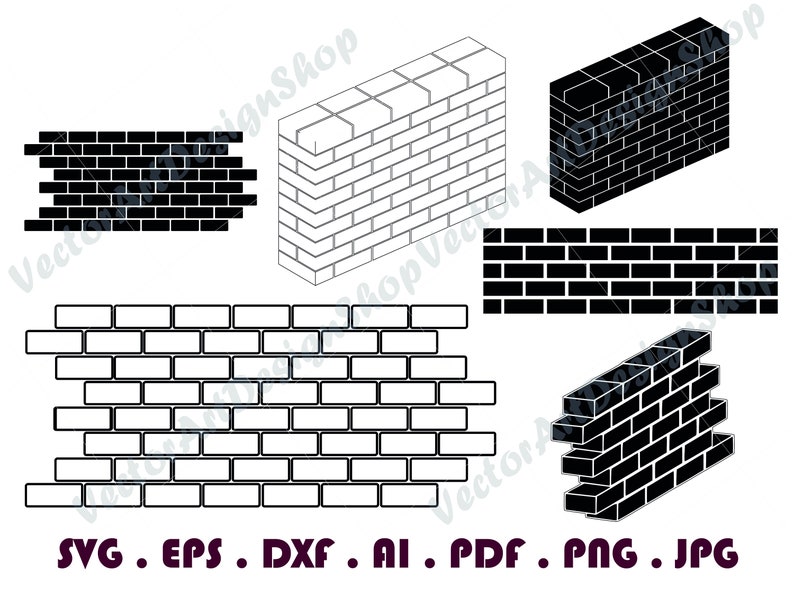 Brick Wall 1 SVG Brick Wall Svg Bricks Svg Brick Wall - Etsy