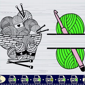 Knitting Bundle SVG,#2, Yarn Svg, Crochet Svg, Yarn Ball Svg, Wool Svg ...