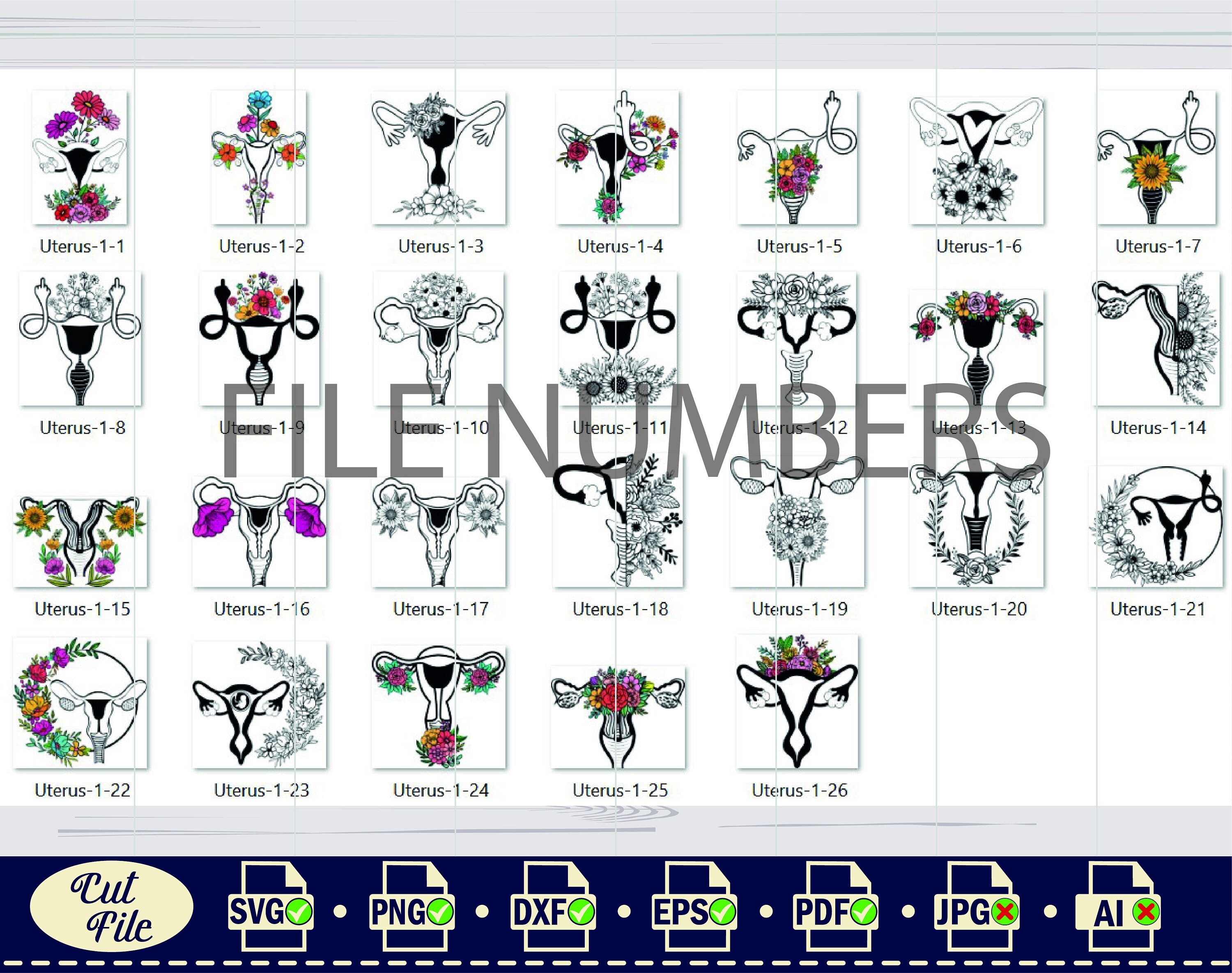 Uterus SVG Floral Uterus Svg Uterus Cut File Feminist Svg - Etsy Hong Kong