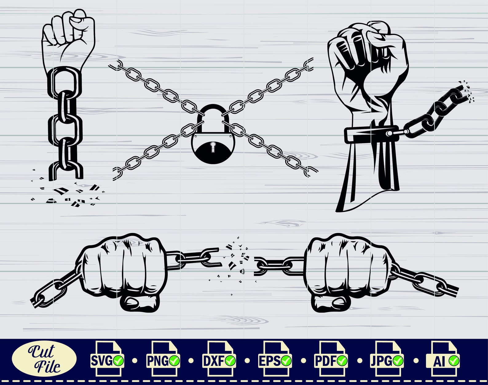 Chain SVG 1 , Broken Chain SVG, Chain Clipart, Chain Files for Cricut ...