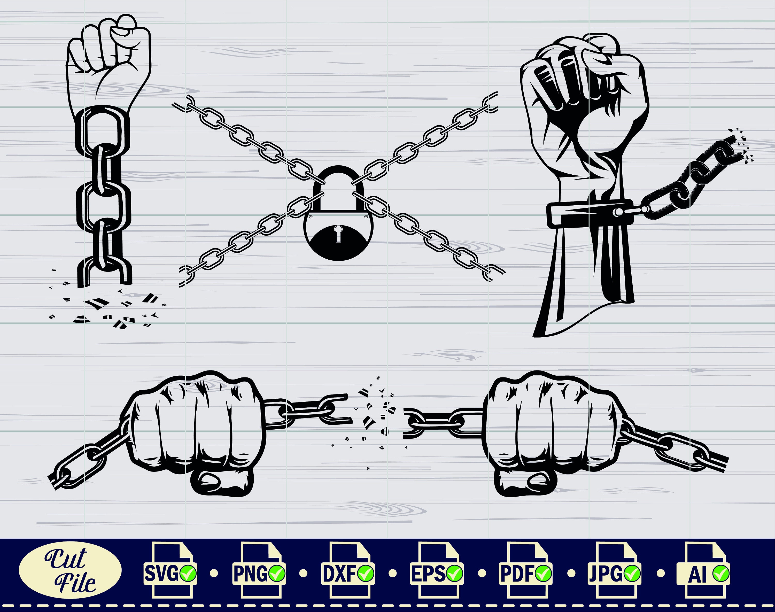 Cadena SVG 1 Broken Chain SVG Clipart de cadena Archivos - Etsy México