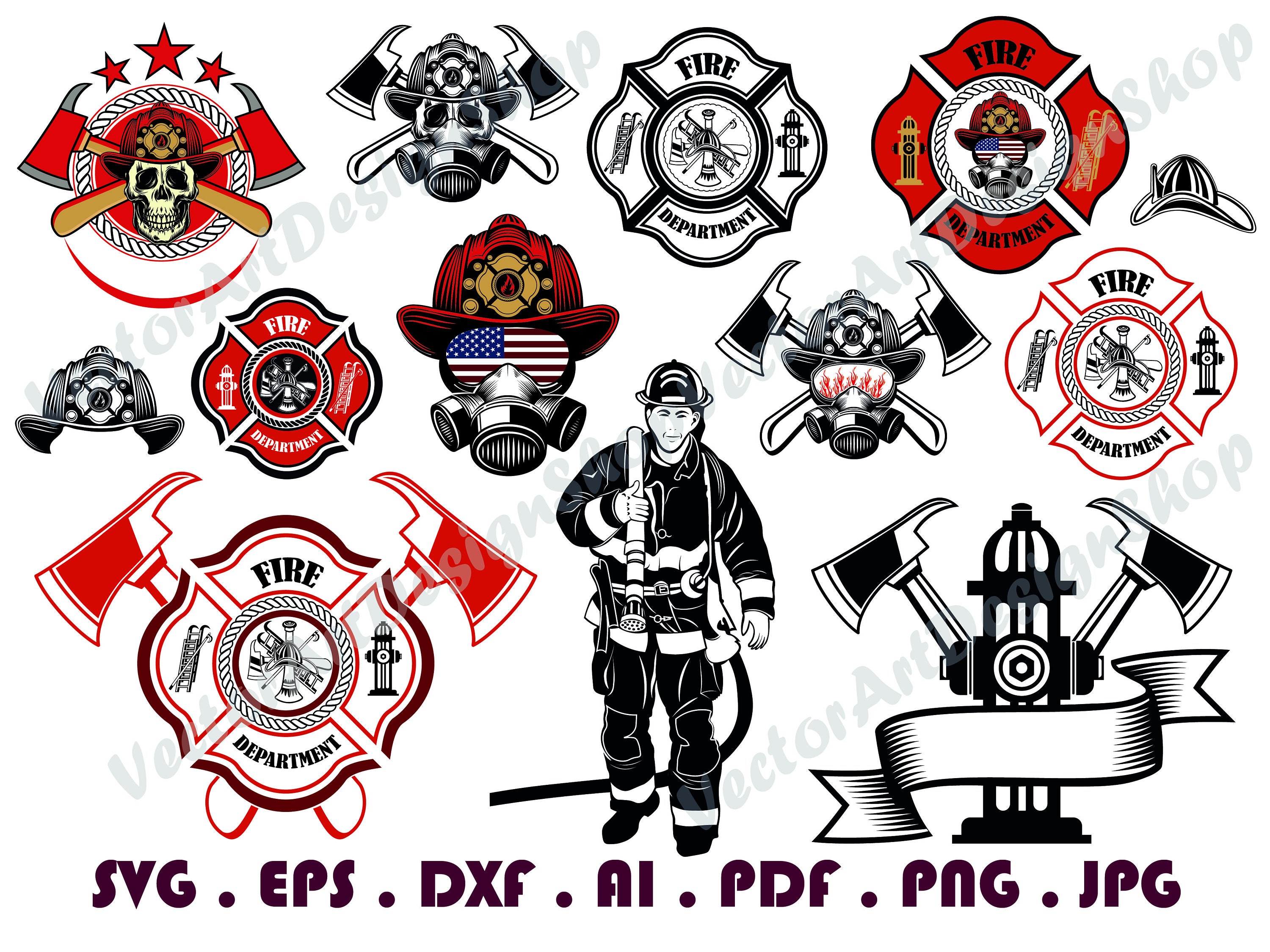 Firefighter Logo 2 Svg Feuerwehr Rettungsachse Feuerwehrmann - Etsy.de