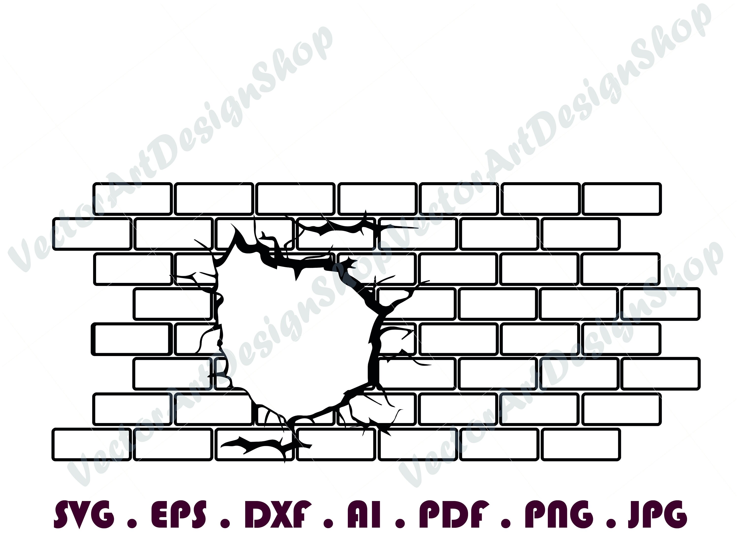 Brick Wall 2 SVG Brick Wall Svg Bricks Svg Brick Wall - Etsy