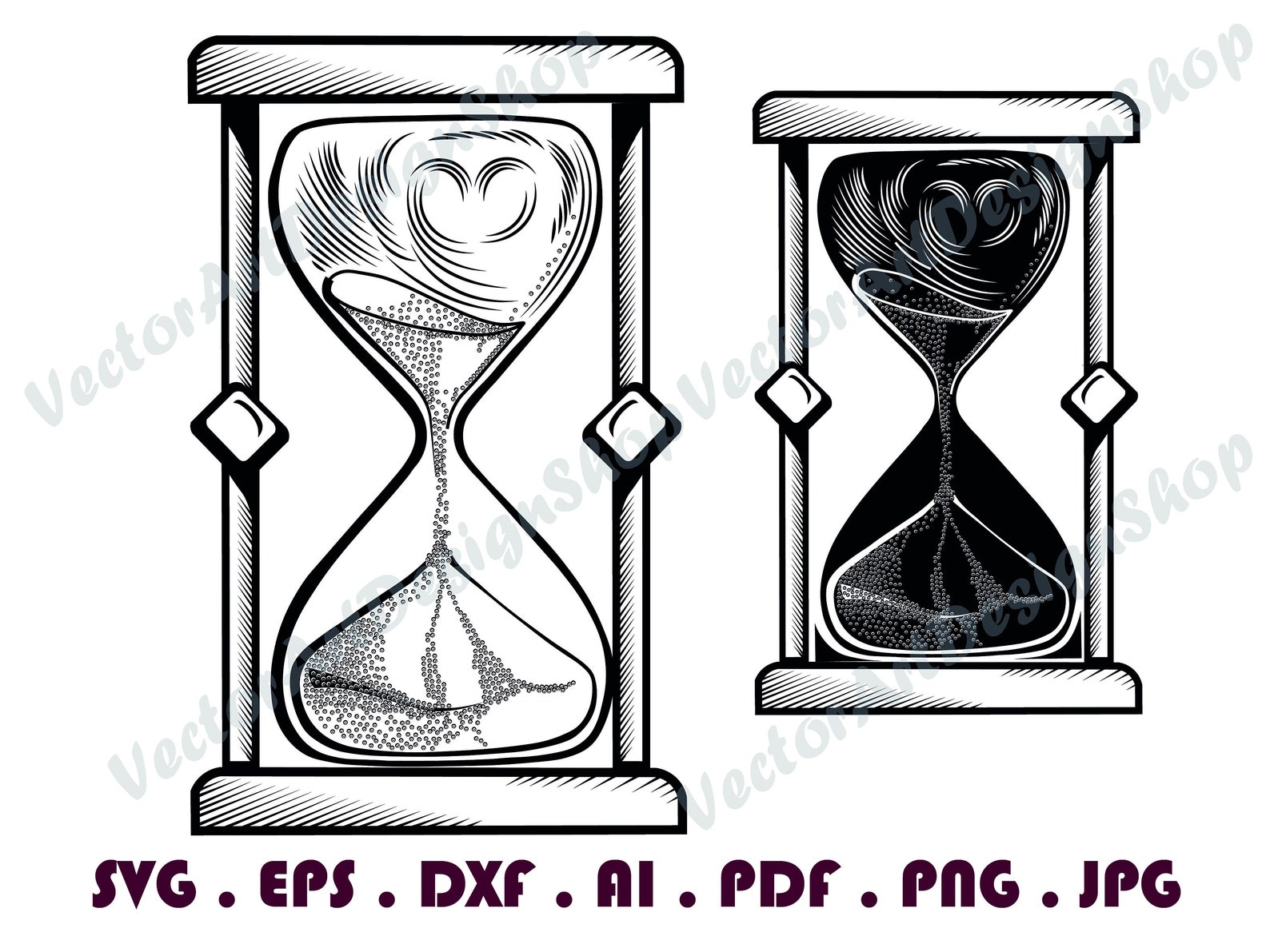 Hourglass 1 SVG Hourglass SVG Clock Svg Time Svg | Etsy