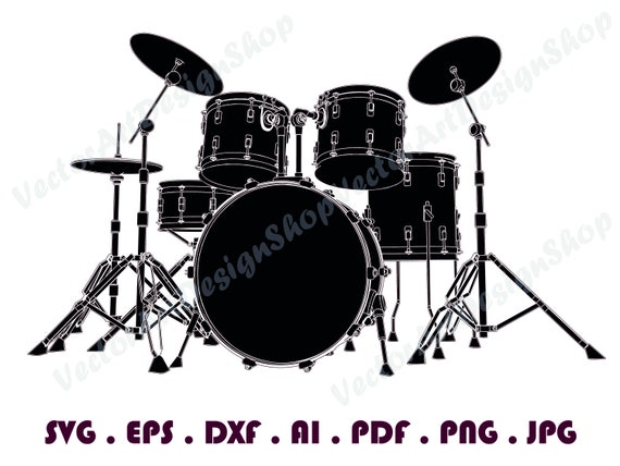 Drums Clipart Drums svg Files for Cricut Drums DXF Cut Files For ...
