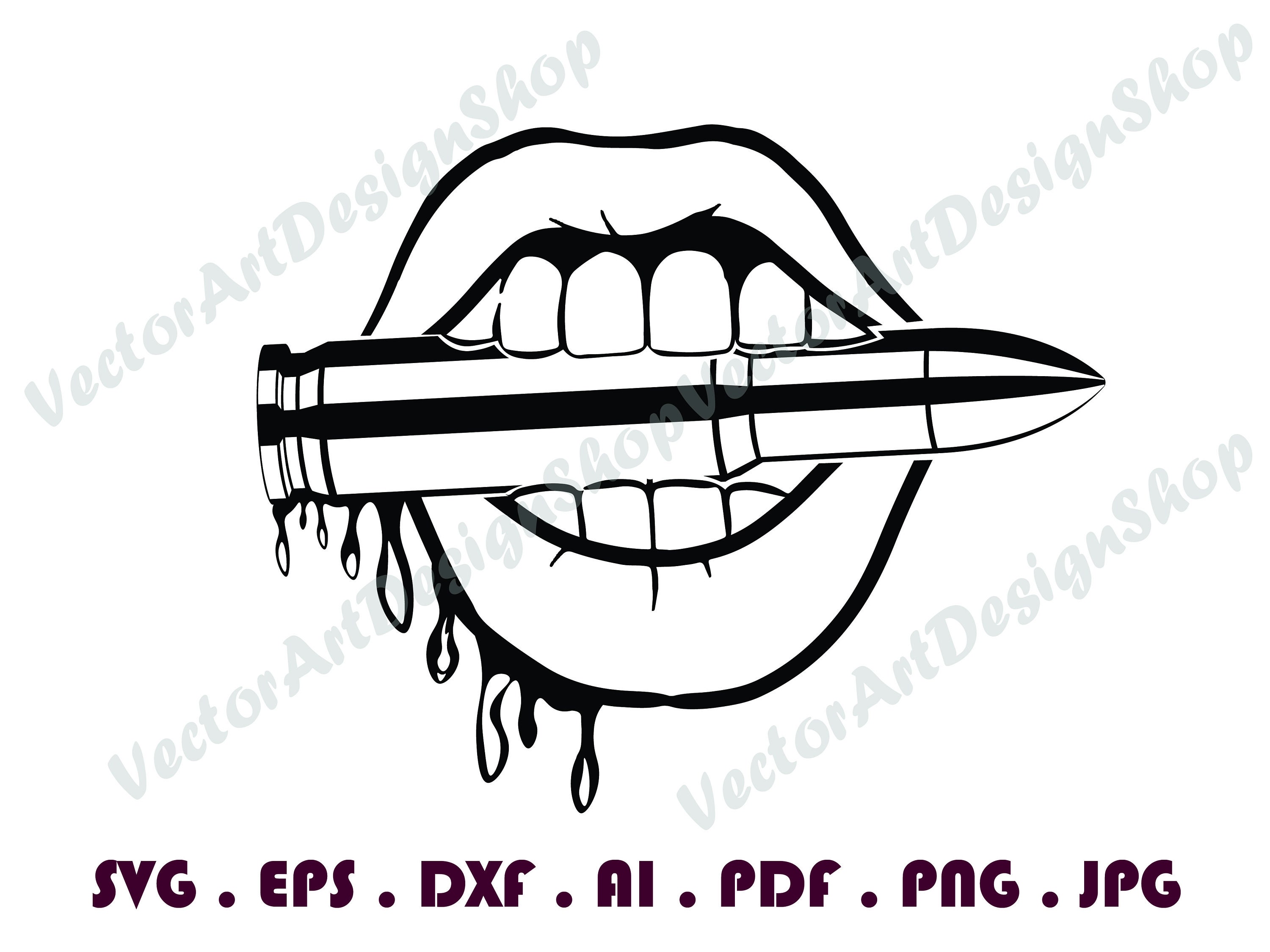 BULLET 3 SVG Lips With Bullet Bullet Flag Svg Gun Png | Etsy