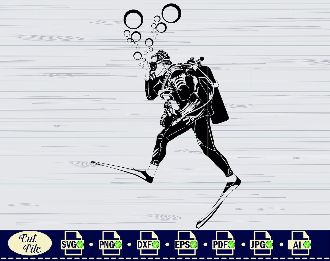 Scuba Diving SVG 2 Scuba Diver Svg Scuba Diving Clipart - Etsy