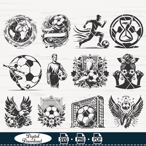 Soccer Svg Bundle, Soccer Ball Monogram Svg, Soccer Designs, Soccer ...
