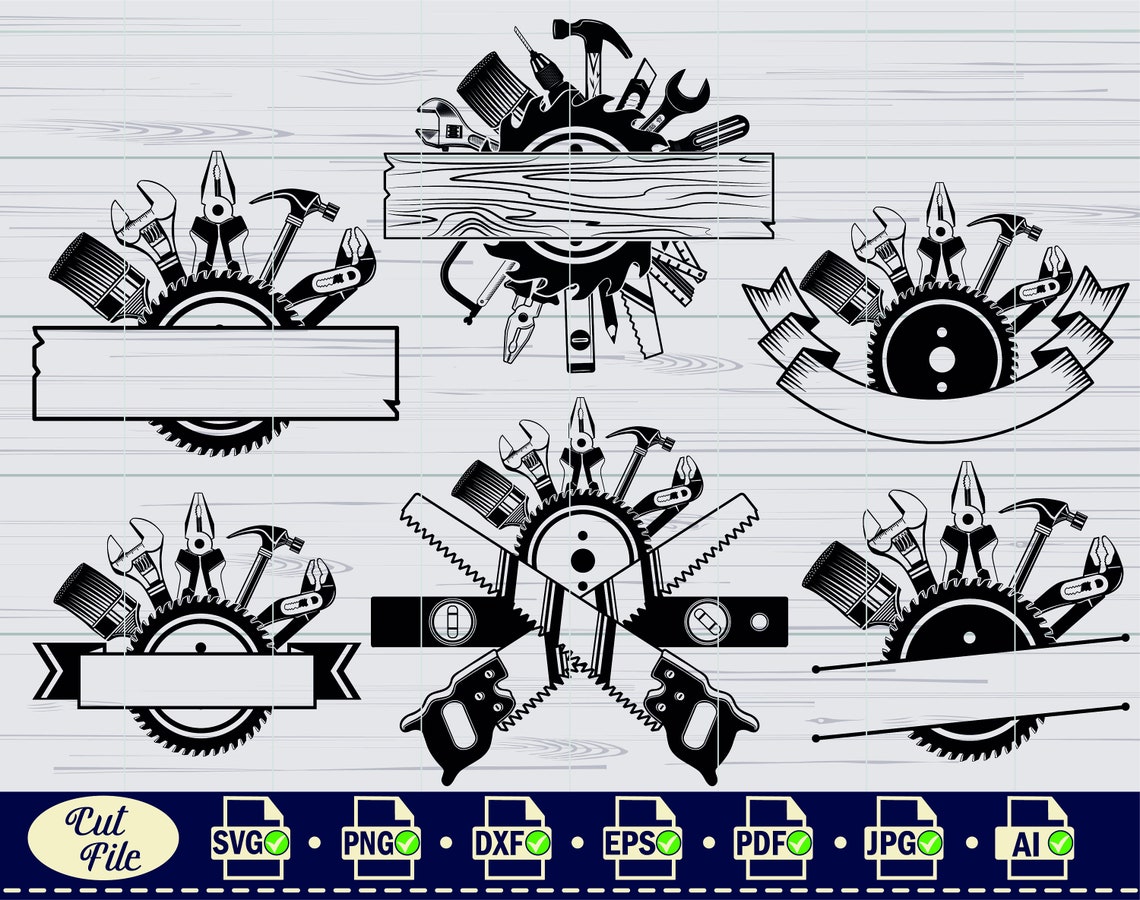 Construction Tools SVG Bundle: Builder Clipart, Repairman Vector ...