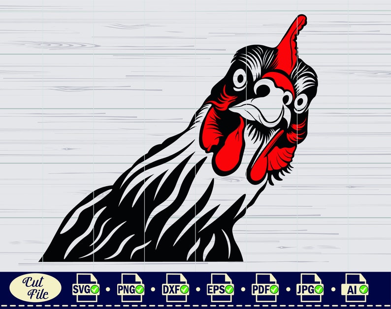 Chicken Svg Files 6 for Cricut Crazy Chickencute Rooster - Etsy