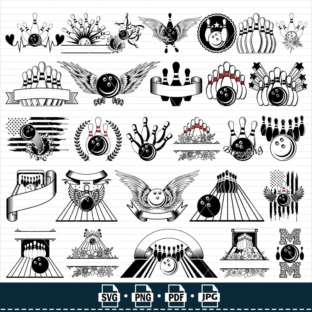 Bowling Logo SVG, #2, Bowling SVG, Bowling Clipart, Bowling Files for ...