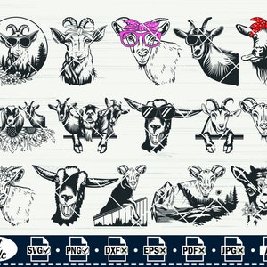 GOAT Svg Mega Bundle,#1, Goat Files for Cricut, Funny Farm Animal ...