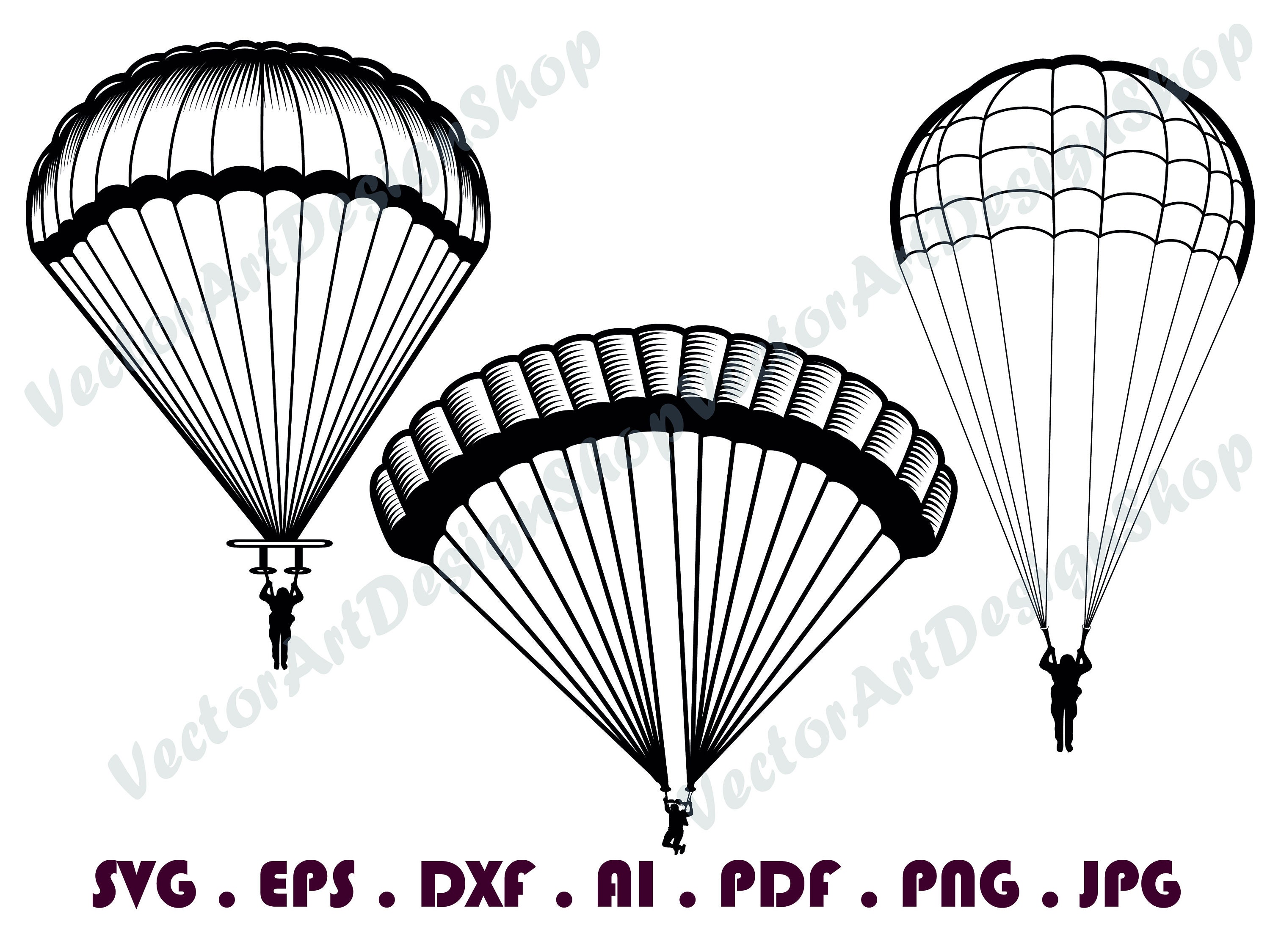 Vector Parachute Png