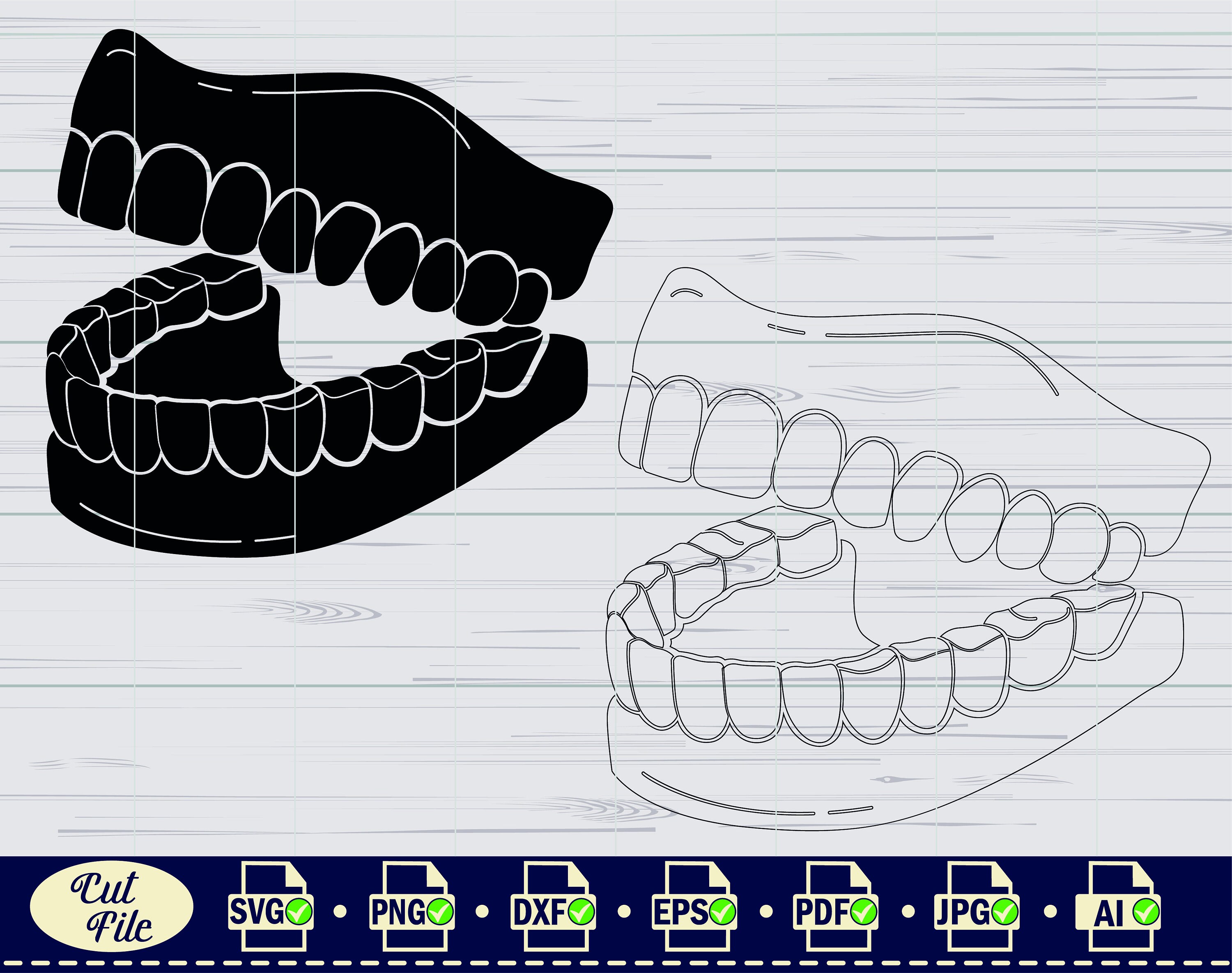 Dentures SVG 1 Teeth Svg Dentist Svg Dentures Clipart - Etsy Australia