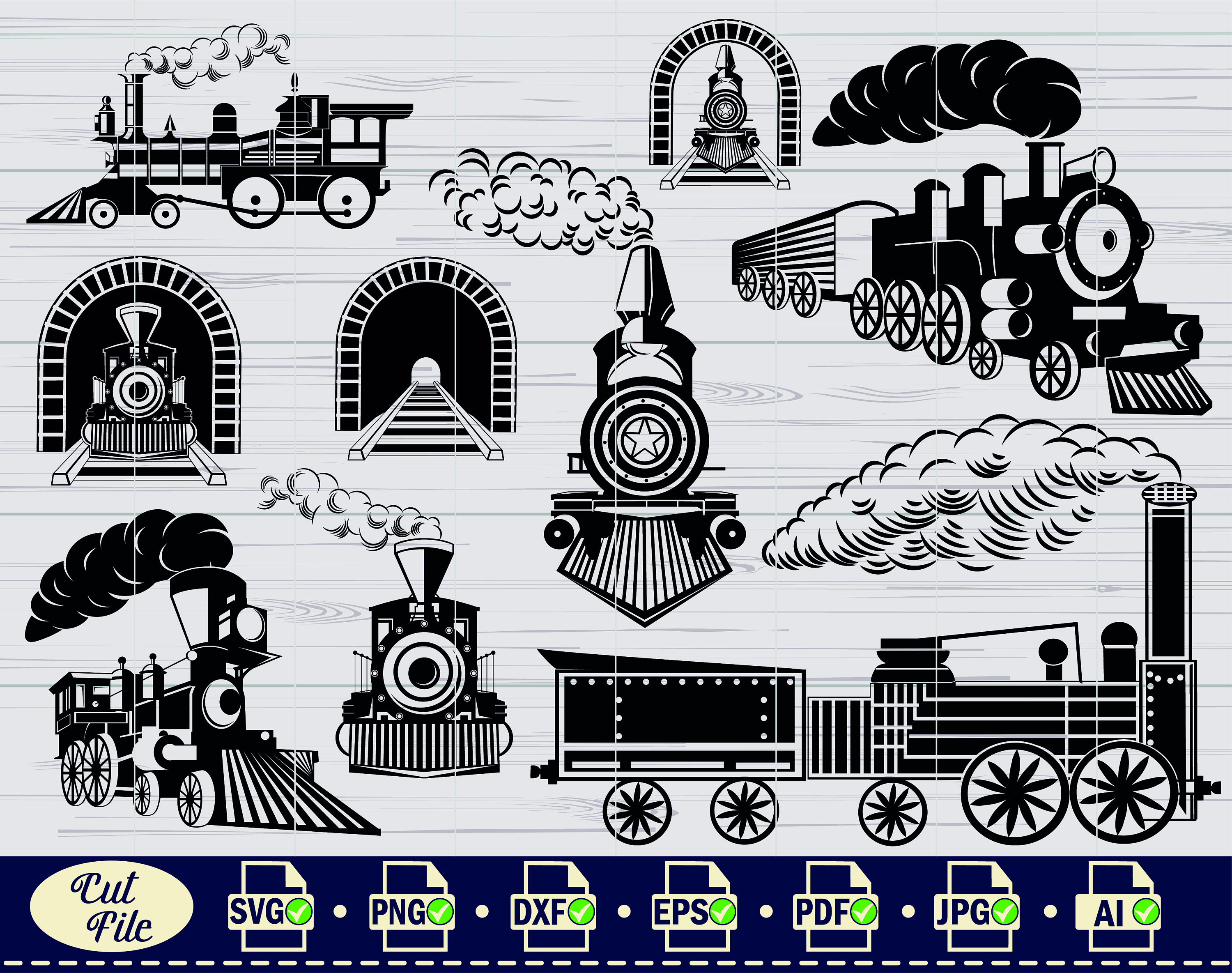 Train Locomotive Svg2 Train Svg Steam Engine Train Etsy Canada