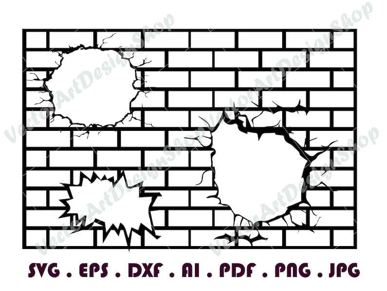 Brick Wall 1 SVG Brick Wall Svg Bricks Svg Brick Wall - Etsy
