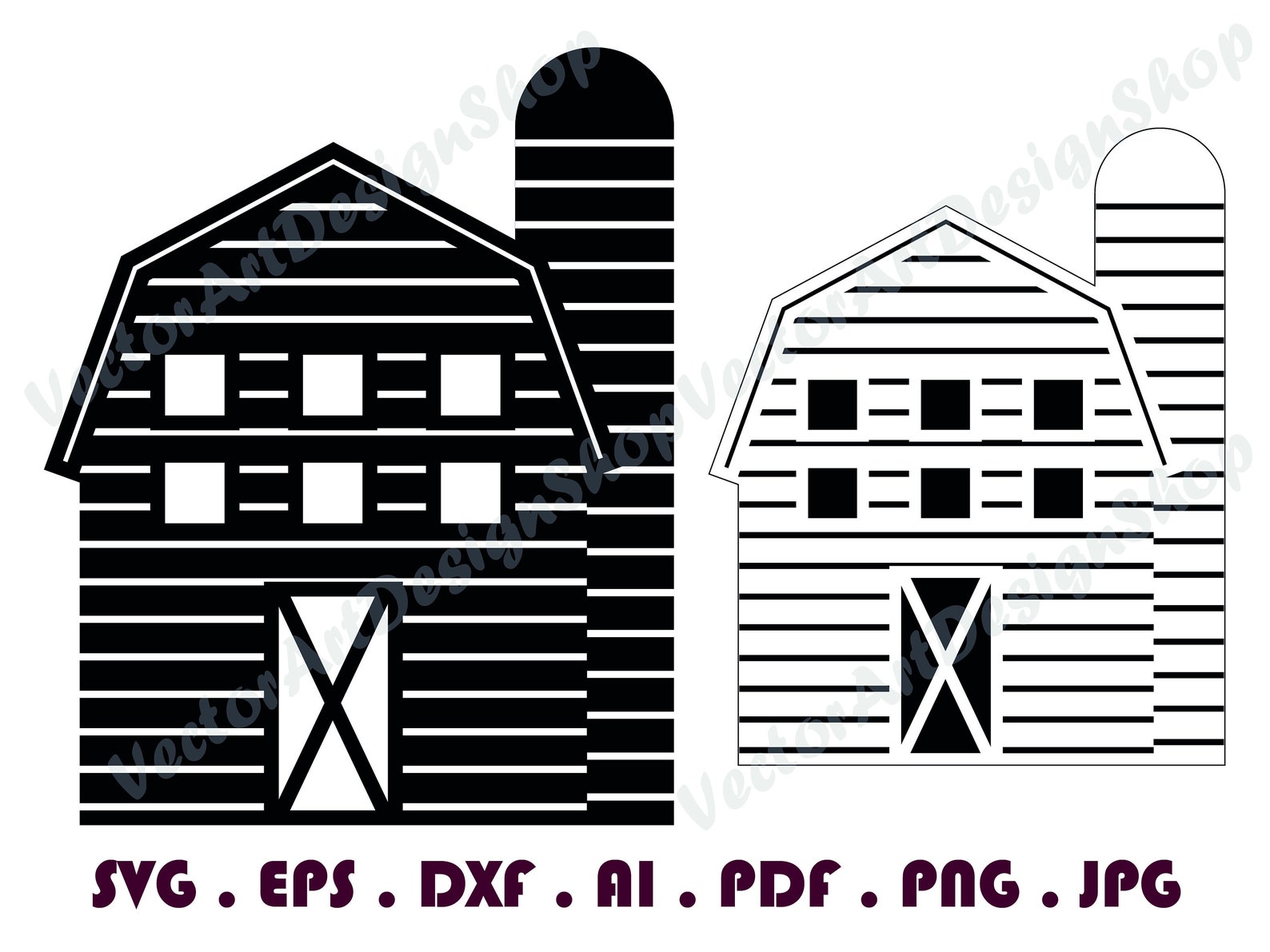 Barn 6 SVG Silo Svg Farm Svg Barn Clipart Barn Files for - Etsy France