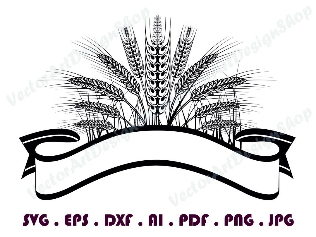 Wheat Logo 3 SVG, Wheat Svg, Grain Svg, Wheat Clipart, Wheat Files for ...