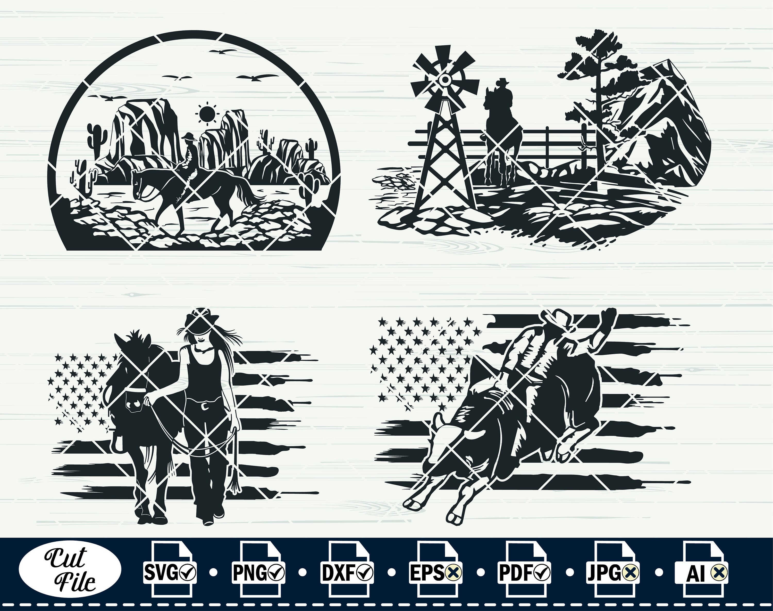 Cowboy SVG Bundle: Western Ranch, Desert Cactus (cut Files) - Etsy