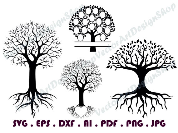 Tree With Roots 1 SVG Family Tree SVG Tree With Roots - Etsy New Zealand