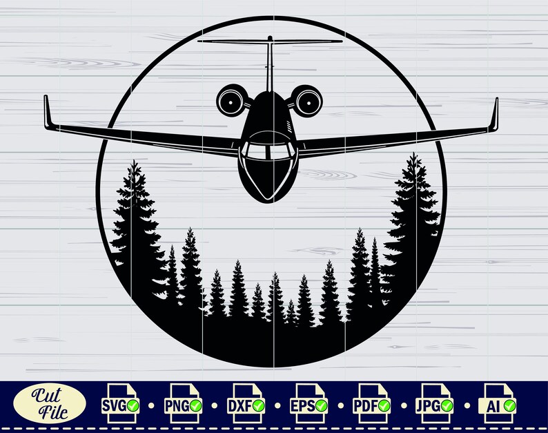 Airplane SVG 1 Aircraft SVG Biplane Clipart Airplane Files - Etsy