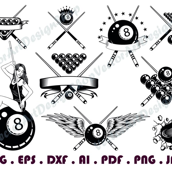 Billiards Svg - Etsy