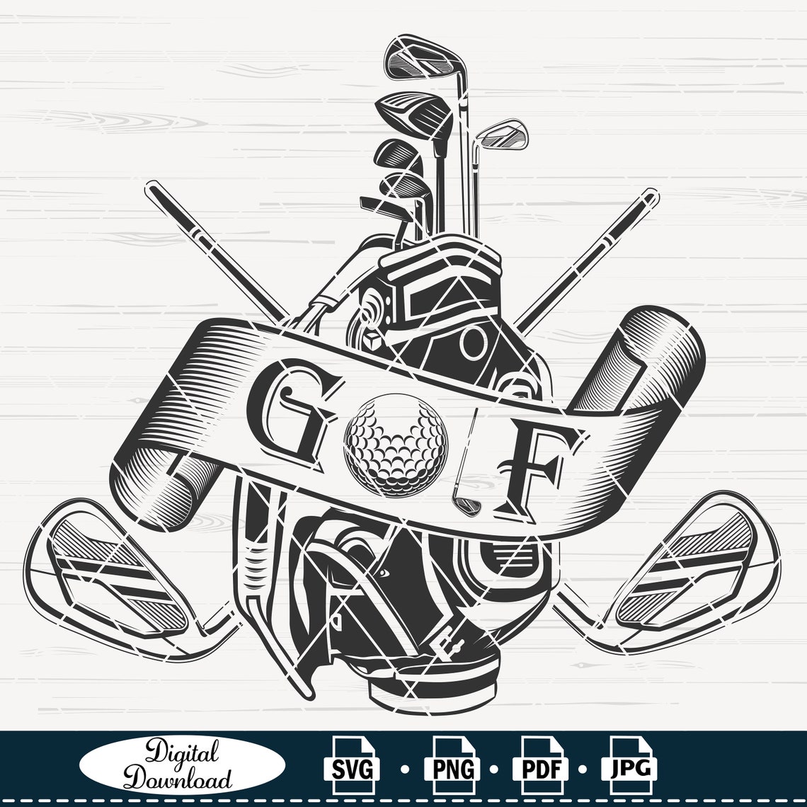 Golf Logo SVG Bundle: Golfer Clipart, Cricut Cut Files (digital File ...