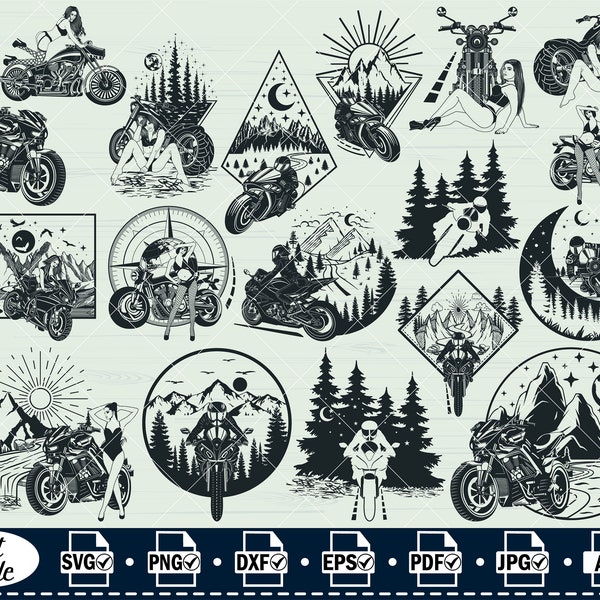 Motorcycle Svg - Etsy