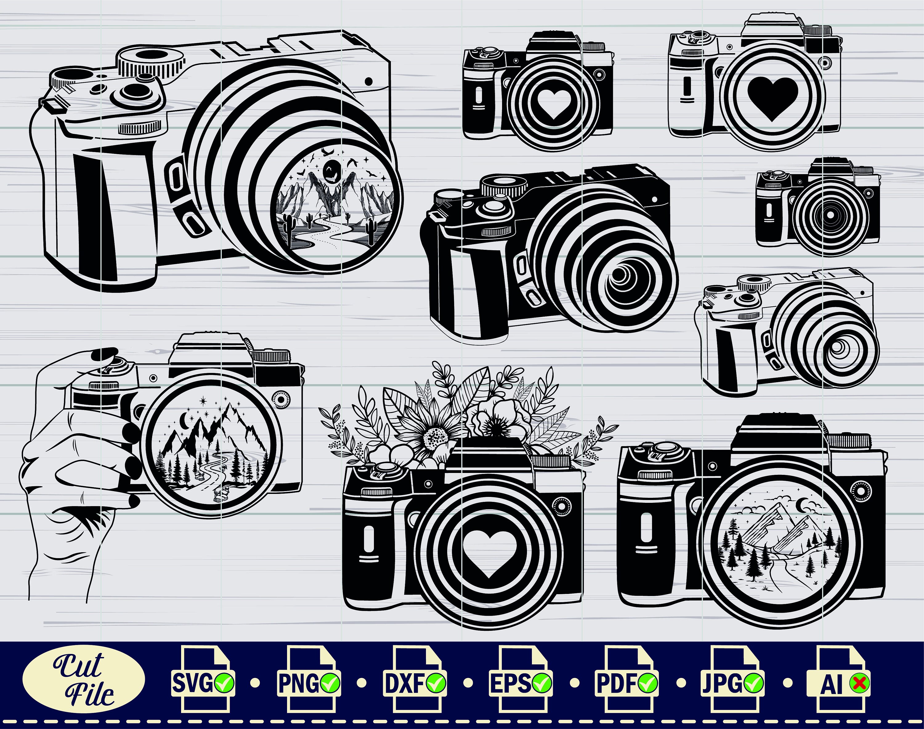 Kamera SVG 3 Kamera Svg Fotografie Svg Fotokamera Svg - Etsy.de