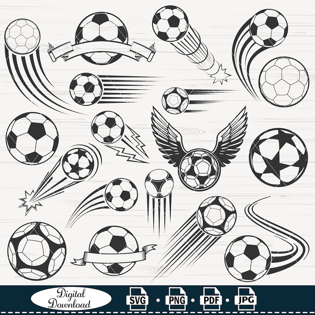 Soccer Ball SVG Clipart: Cricut & Silhouette Cut Files (digital ...
