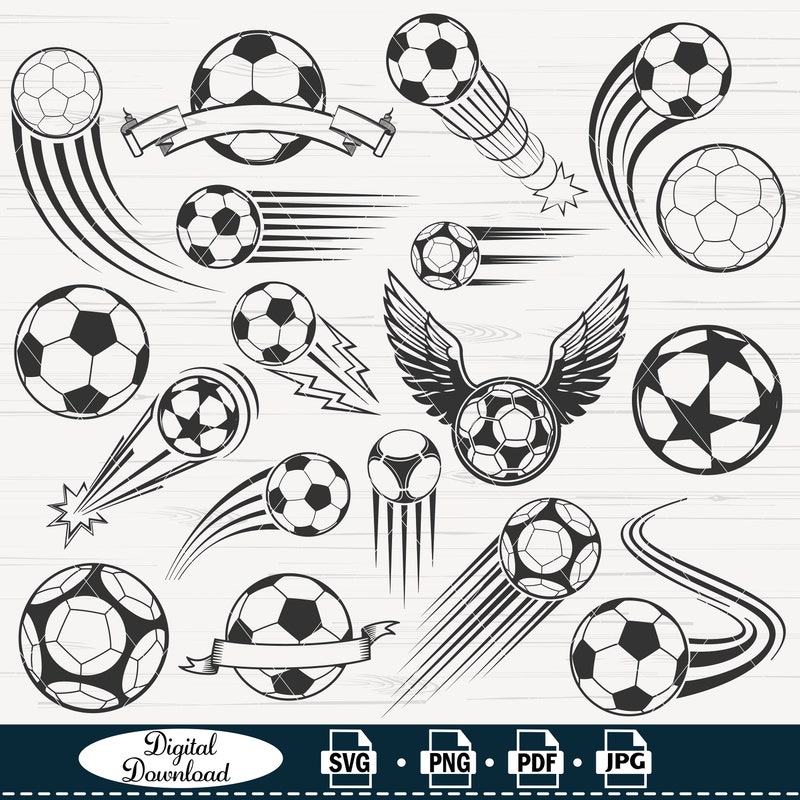 Soccer Free Clipart - Etsy