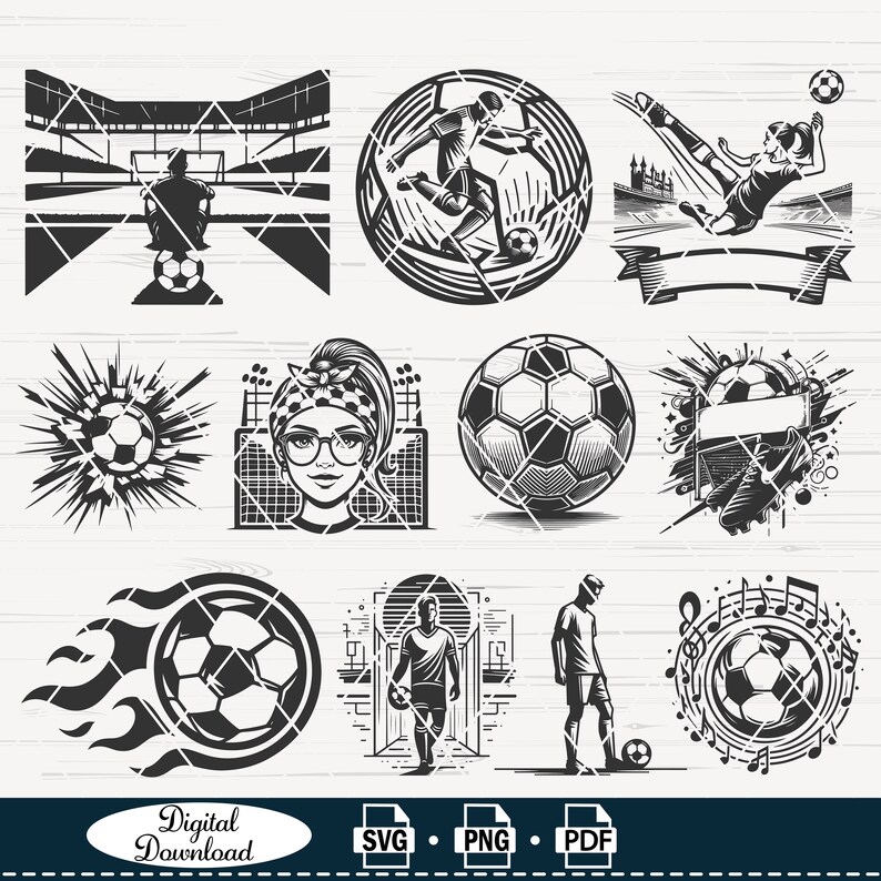 Soccer SVG Bundle: Ball Monogram Designs (digital Download) - Etsy