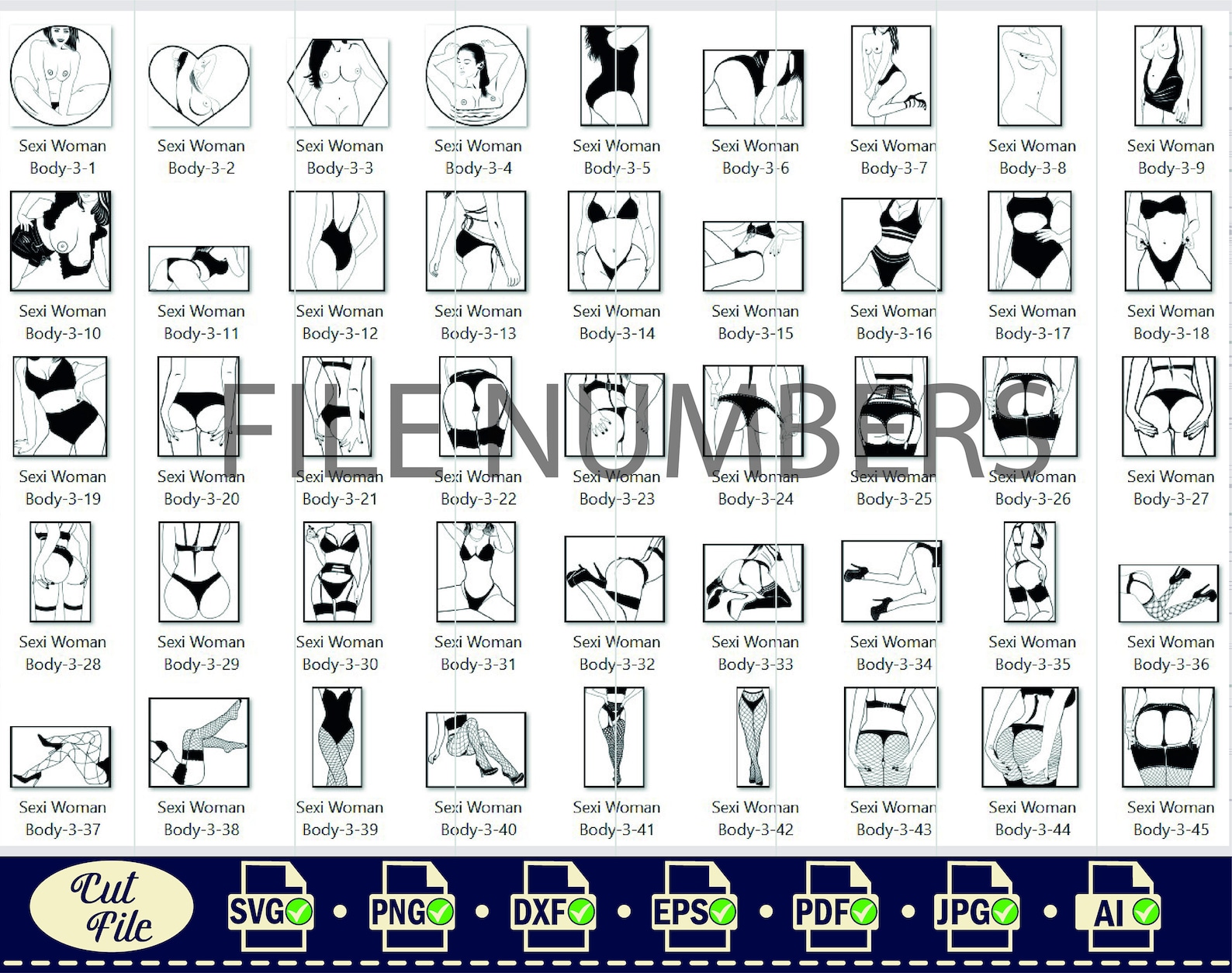 Sexy Woman Body SVG 5 Line Art Woman Svg Girls Body Svg - Etsy Australia