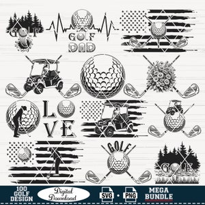 Golf Logo SVG Mega Bundle: Golfing Clipart (digital Download) - Etsy