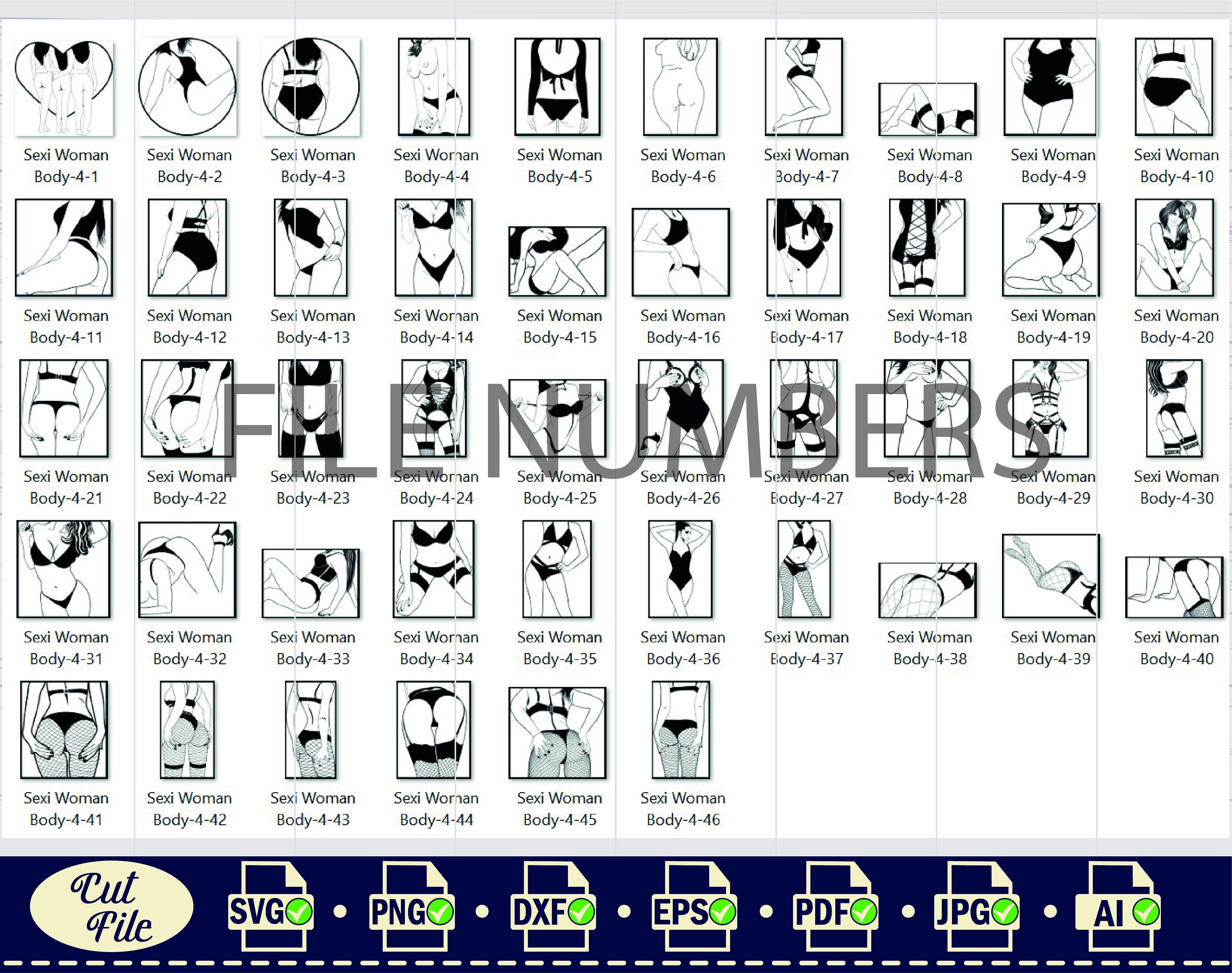 Sexy Woman Body SVG 6 Girls Body Svg Bikini Svg Line Art - Etsy Australia