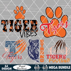 Tiger SVG Mega Bundle: Rainbow Cut Files for Cricut (digital Download ...