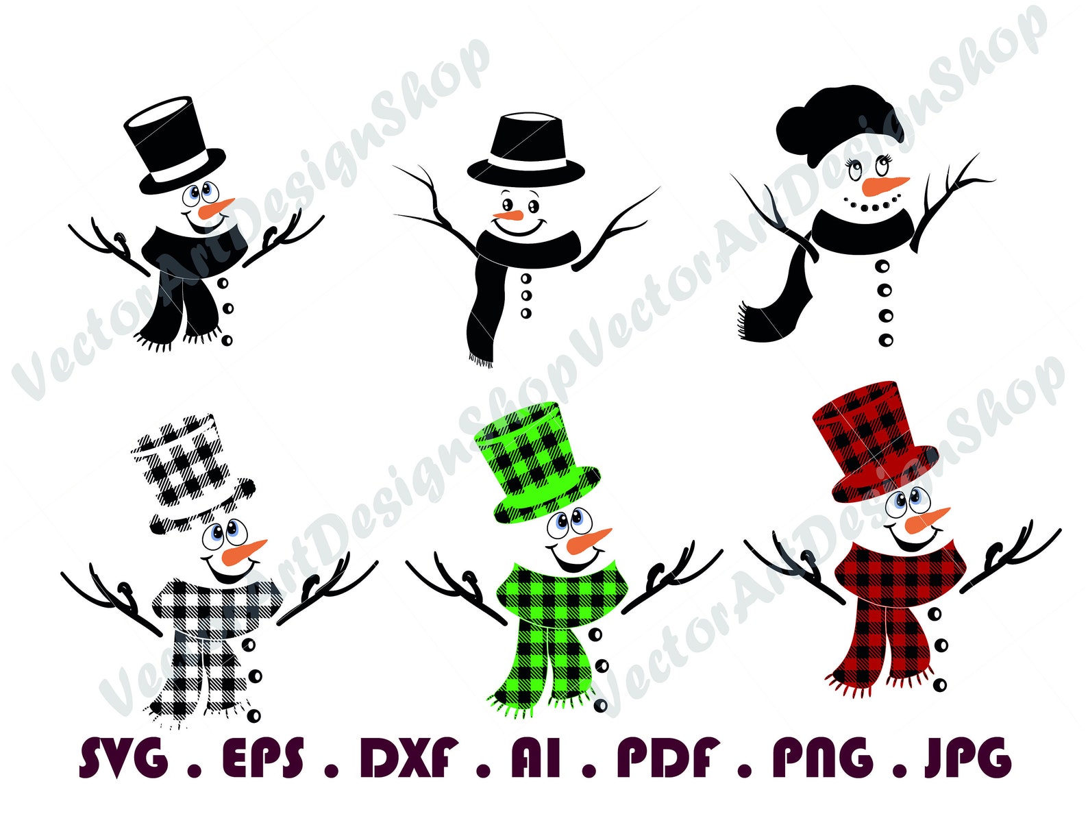 Snowman Svg Bundle 1 Christmas Snowman Svg Snowman Face - Etsy