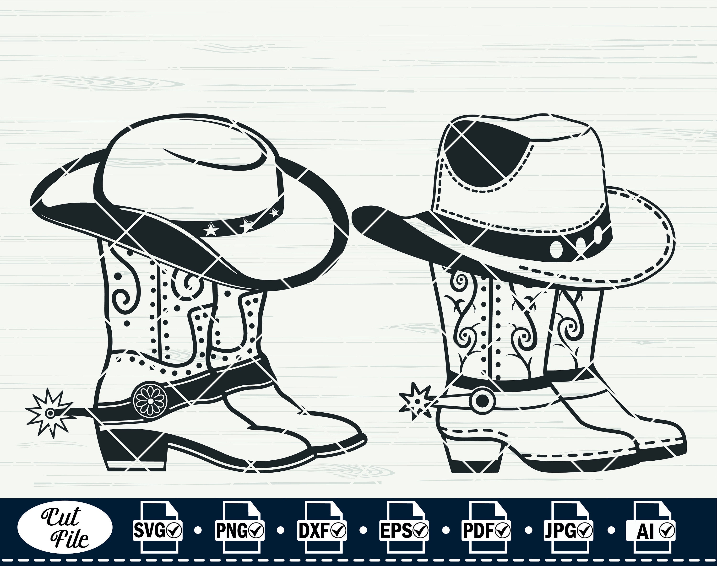 Cowboy Boots Bundle SVG Files Western Svg Clipart Dog Paw, 51% OFF
