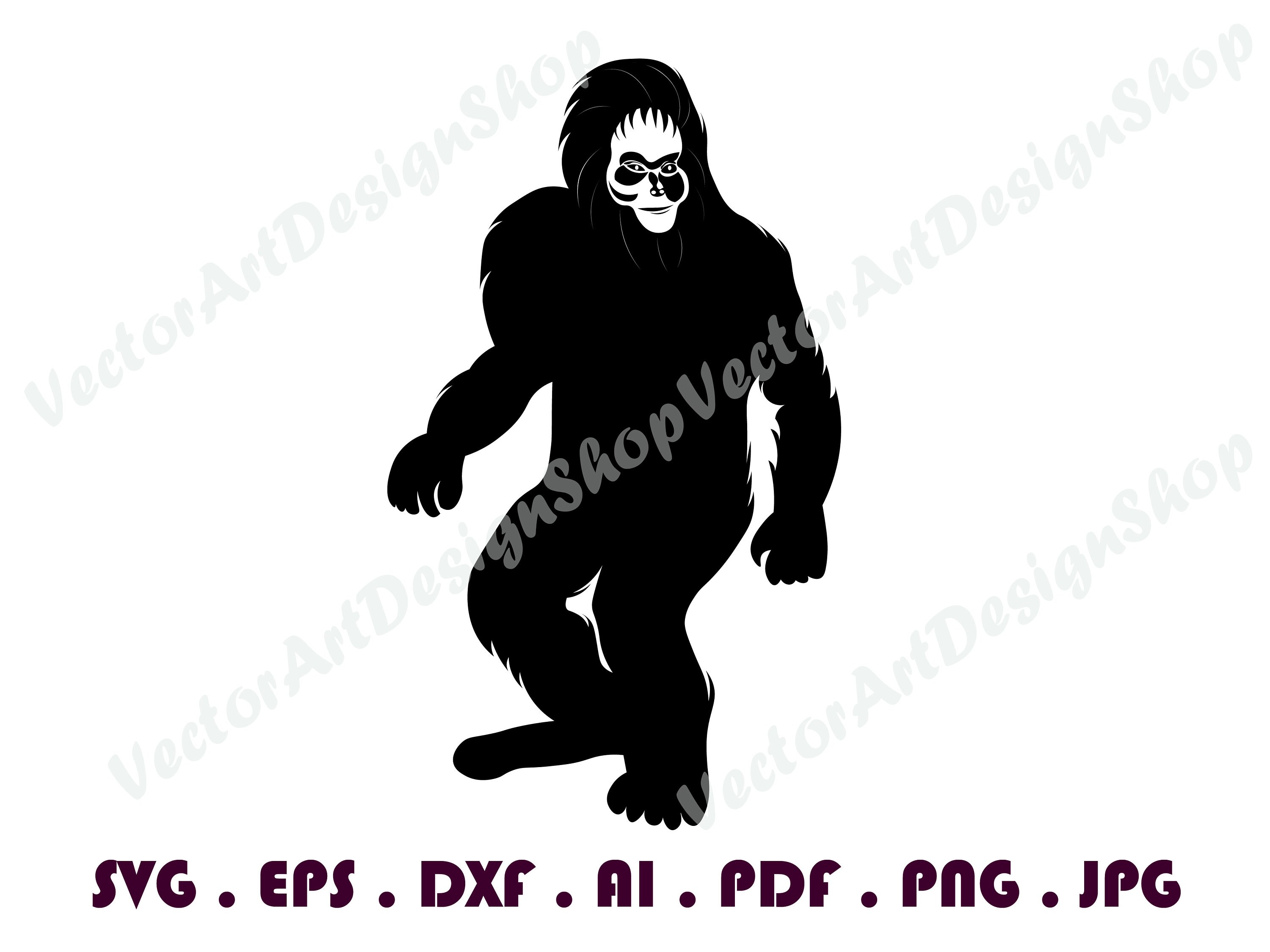 Bigfoot SVG 1 Bigfoot SVG Sasquatch SVG Bigfoot Clipart - Etsy Hong Kong