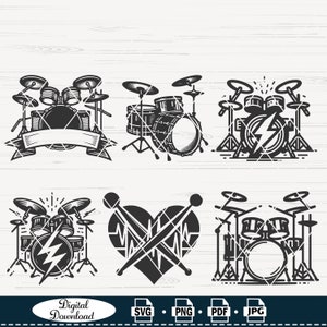 Drum SVG File,2, Drum Svg, Drumset Svg, Drumset Svg, Drumset Svg, Drum ...
