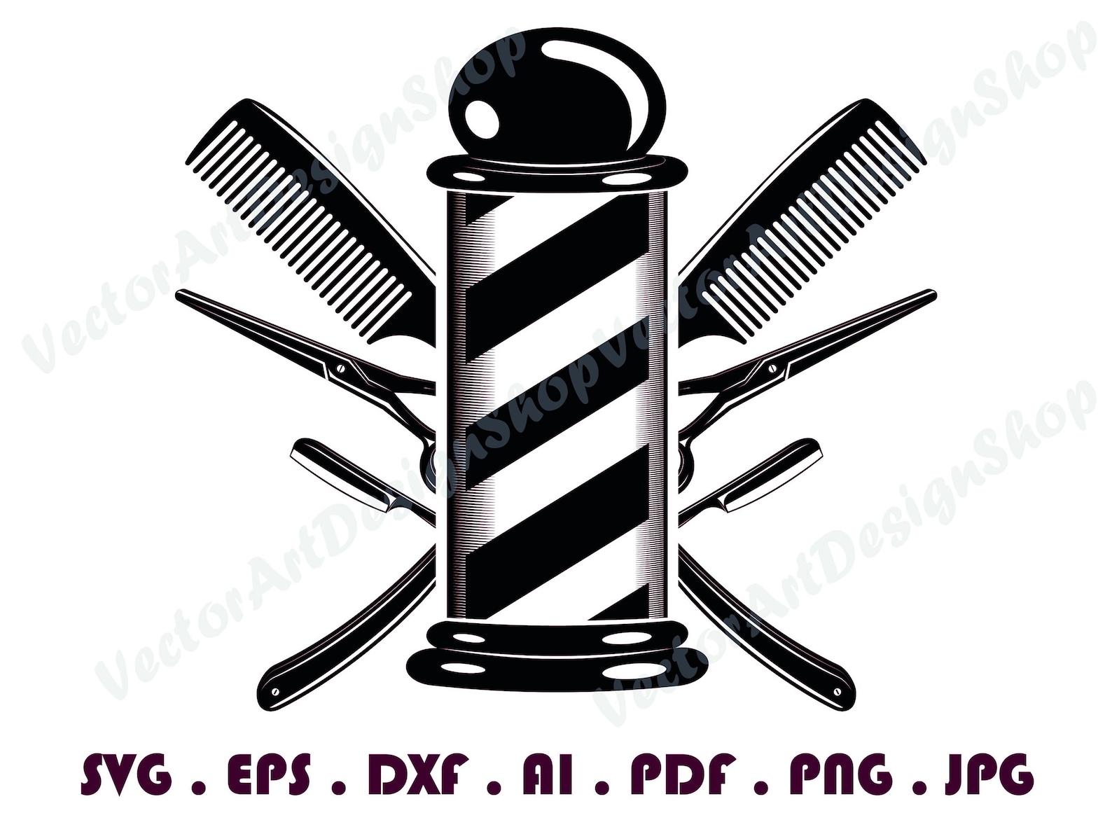 Barber Logo 1 SVG Barbershop Logo SVG Hair Stylist Logo | Etsy