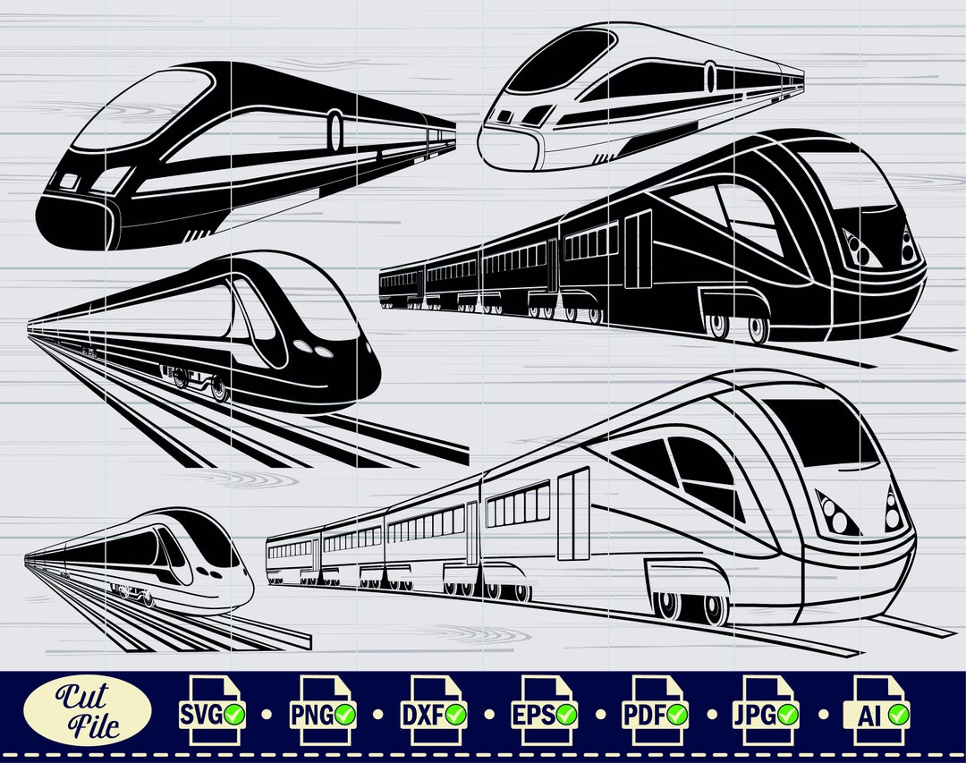 Train SVG,1, High Speed Train SVG, High Speed Train Clipart, Train ...