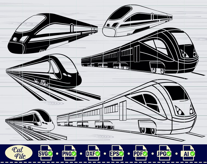 Train SVG1 High Speed Train SVG High Speed Train Clipart - Etsy