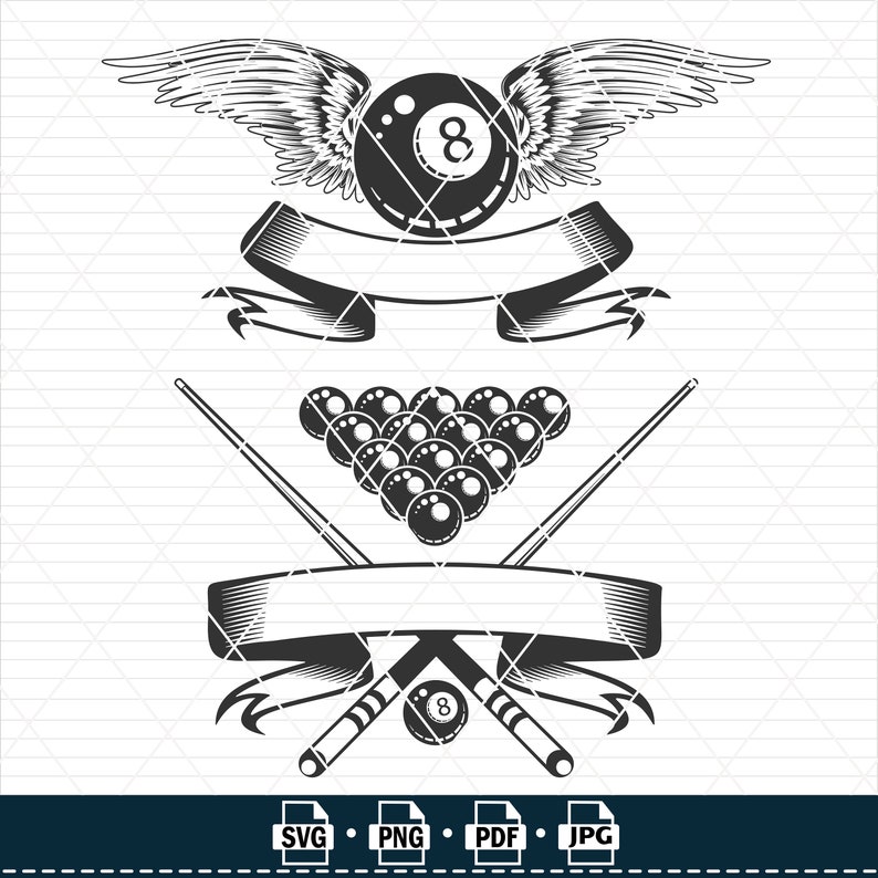 Billiards SVG Bundle: Snooker, Pool Clip Art (digital Download) - Etsy