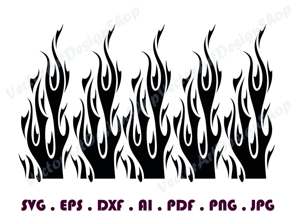 Flames 2 SVG Fire Svg Flame Svg Flames Clipart Flames - Etsy Canada