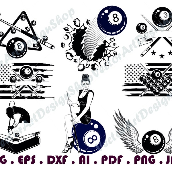 Billiards Svg - Etsy