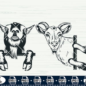 Goat Head SVG Clipart: Goat Lover Vector Bundle (digital Files) - Etsy