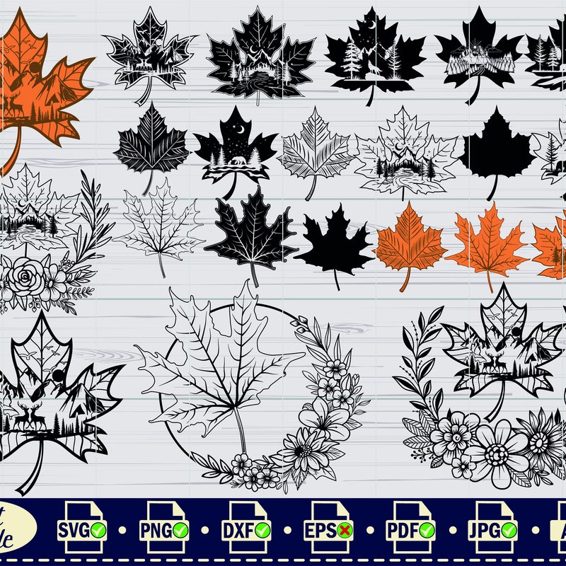 Maple Leaf Design - Etsy
