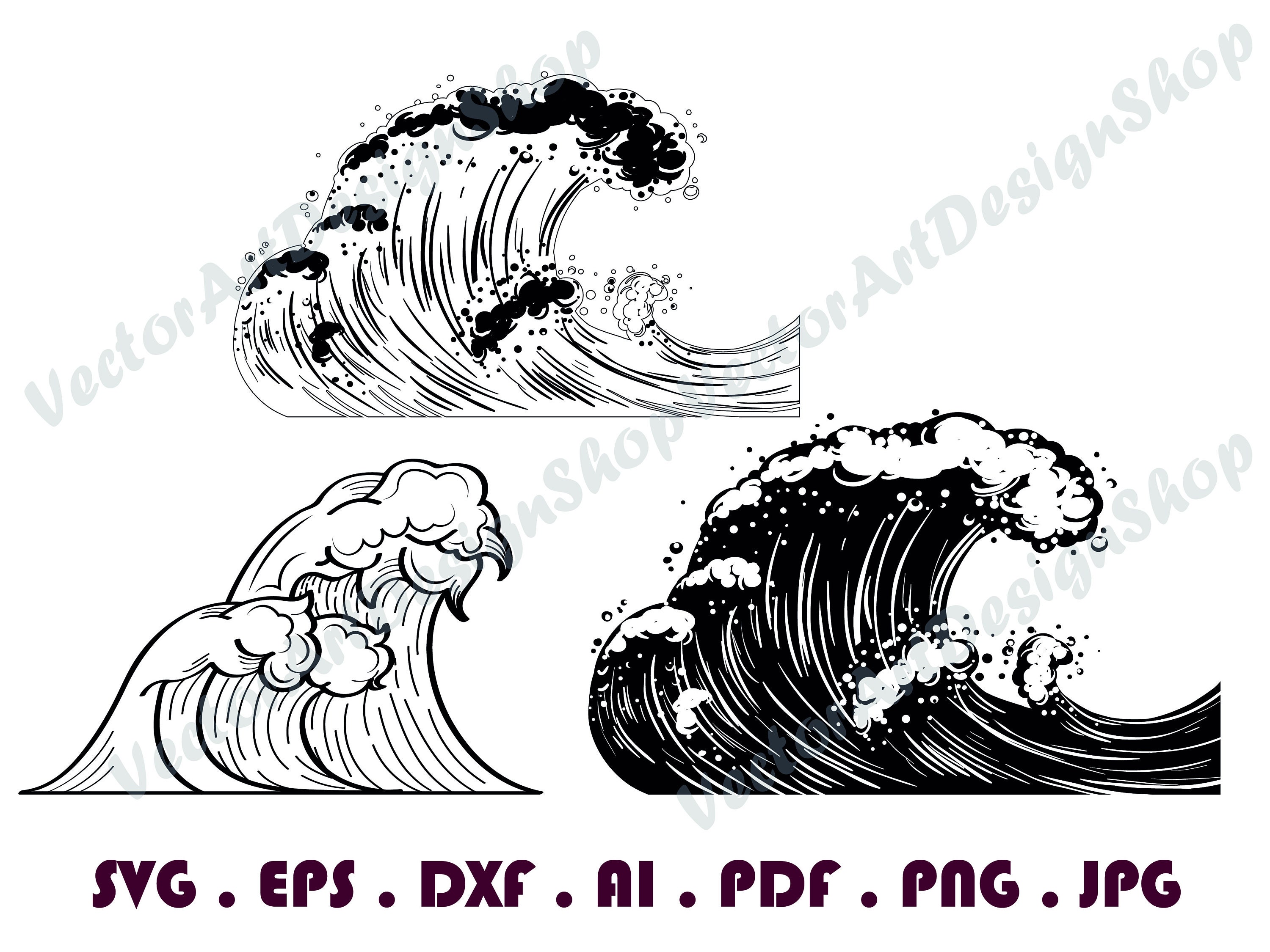 Waves Svg 3 Waves Svg Ocean Svg Sea Svg Waves Clipart - Etsy Canada
