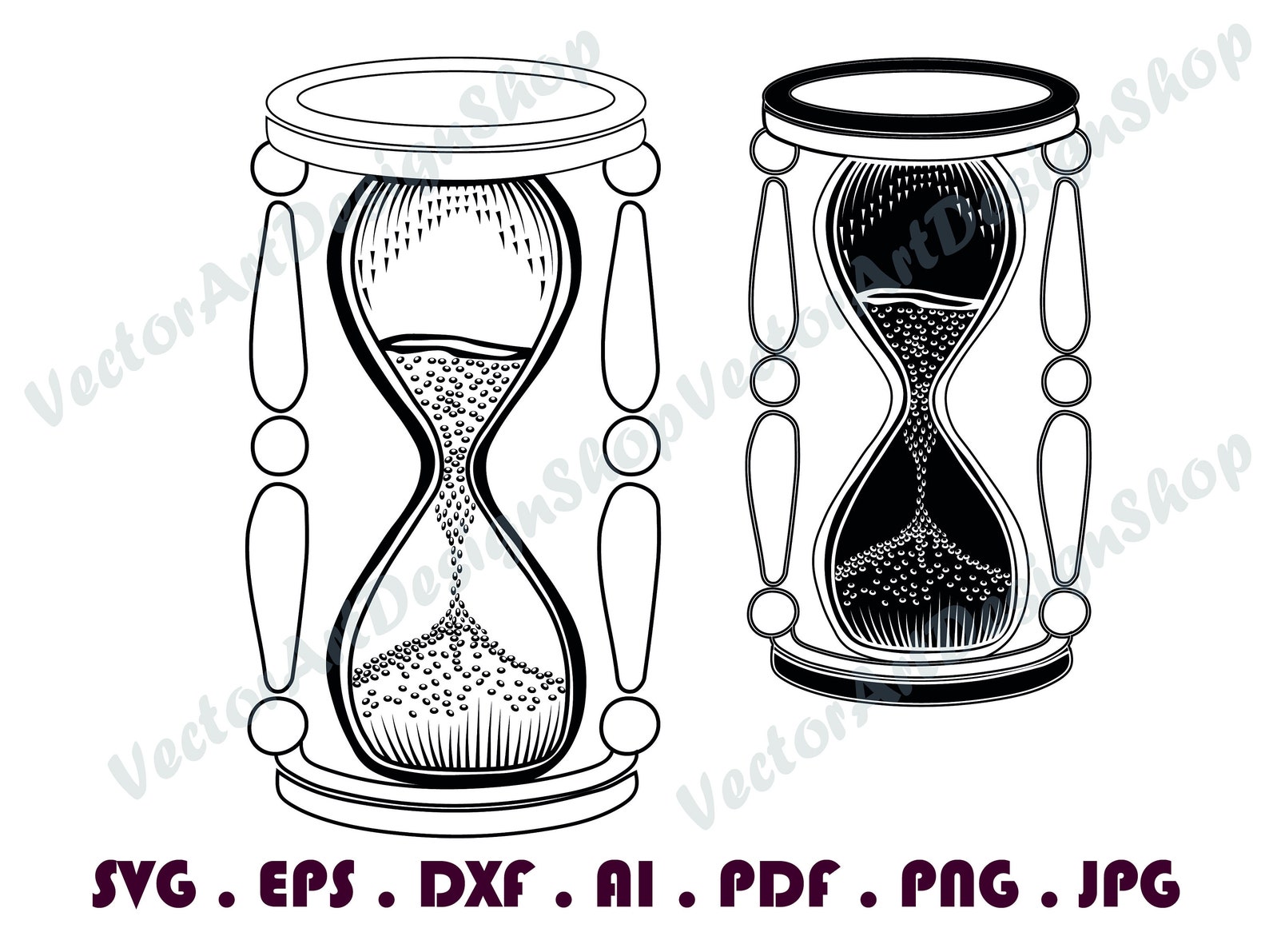 Hourglass 2 SVG Hourglass SVG Clock Svg Time Svg | Etsy